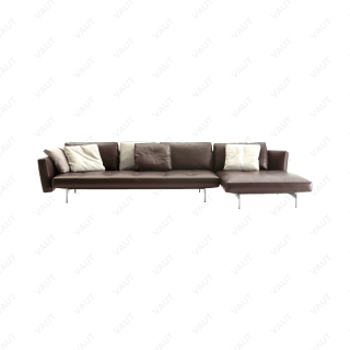 사케 소파 / 가로 338cm / 퓨터 프레임 & Gamma 340, B&B Italia