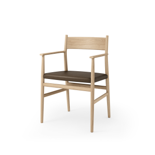 ARV 암체어 / 오크, 오일 / 시나몬 레더 시트, BRDR KRUGER