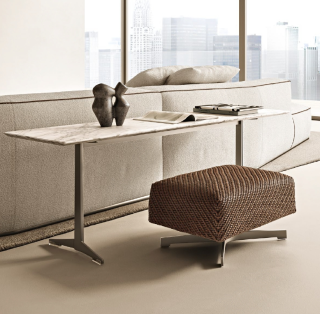 필리쿠디 오토만 / Structure: Tobacco 5015 / Feet: 매트 티타늄 710, FLEXFORM